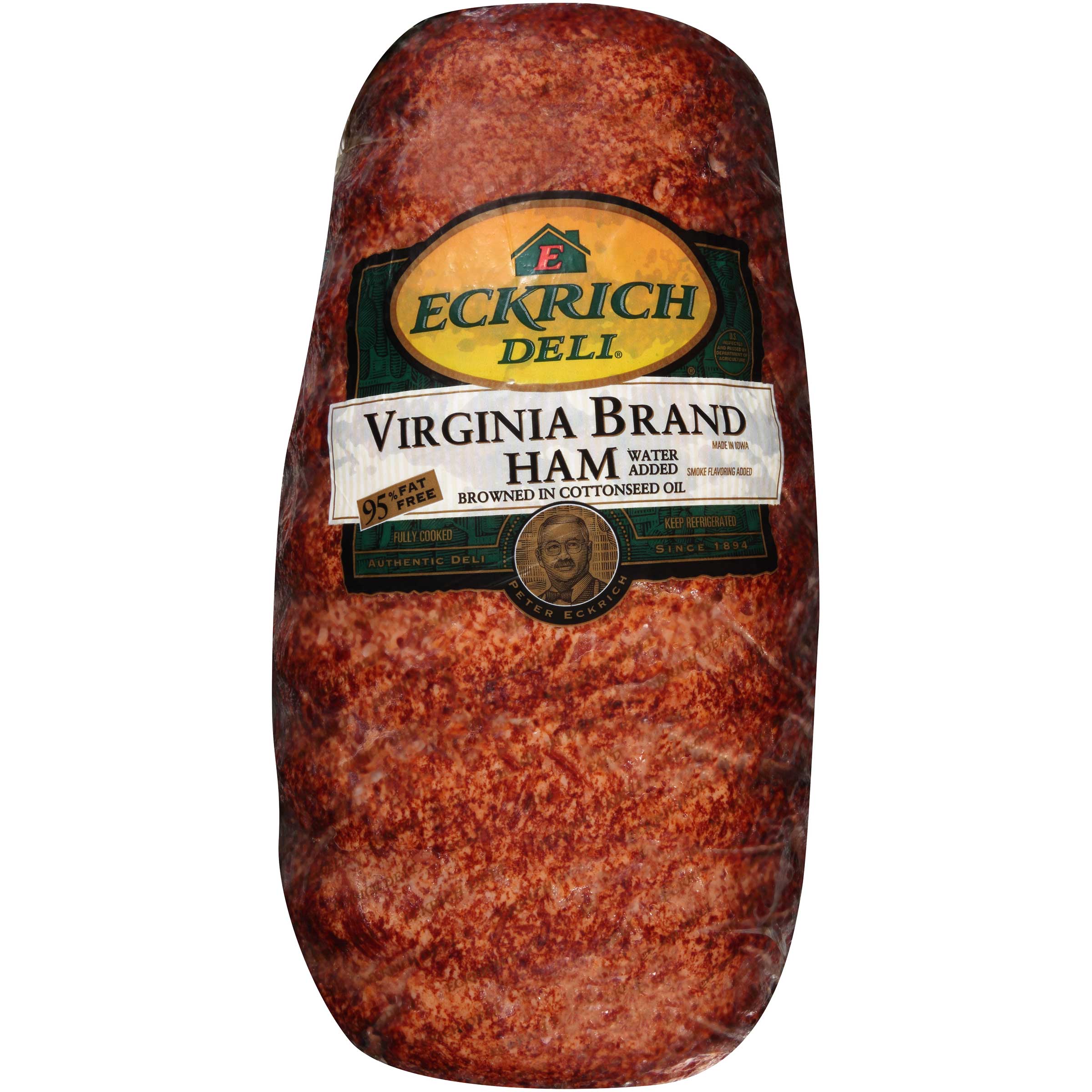 Armour Eckrich Virginia Brand Ham - Water Added, 13.3 Pound -- 2 per case.