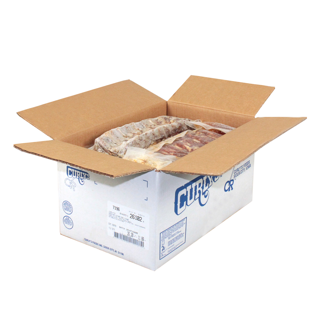 Curly's Cooked Babyback Loin Back Sauceless Pork Ribs Case ...