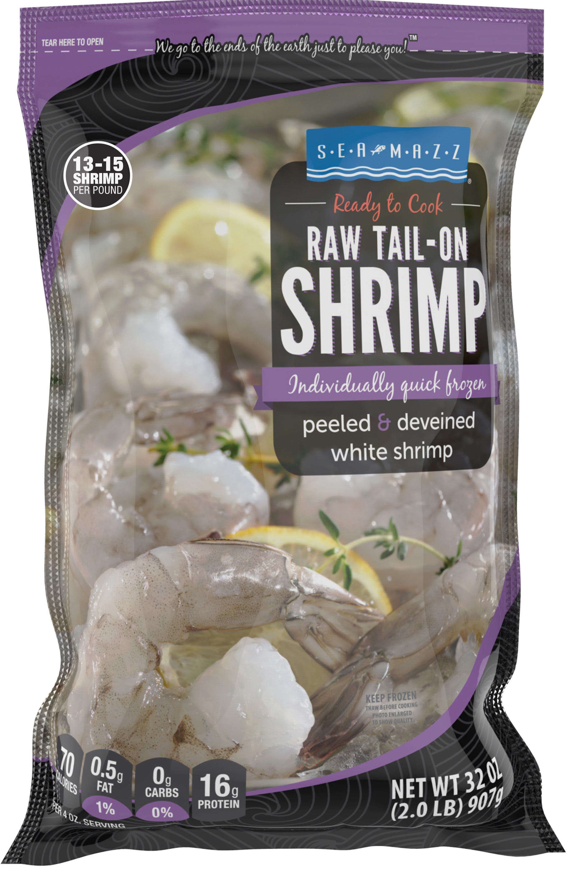 Seamazz 13/15 Peeled and Deveined Tail on Raw White Shrimp ...