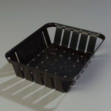 Black Stackable Munchie Basket 7 7/8 x 10 3/8 inch -- 12 per case