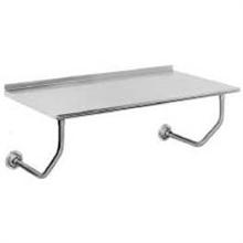 Stainless Steel Wall Mounted Table with 1 1/2 inch Splash, 24 x 84 inch.