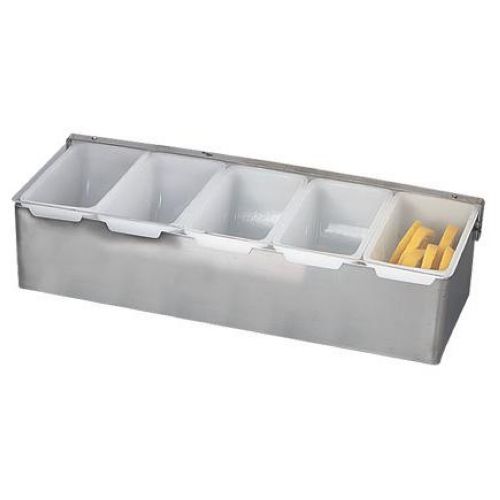 Alegacy Stainless Steel 5 Compartment Bar Caddy, 14 3/4 x 5 1/2 x 3 1/2 ...