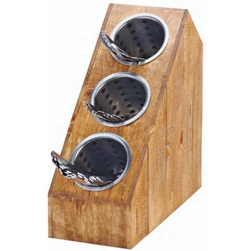 Cal Mil Madera Slanted 3 Section Cylinder Stand, 6.25 x 14.5 x 15 inch ...
