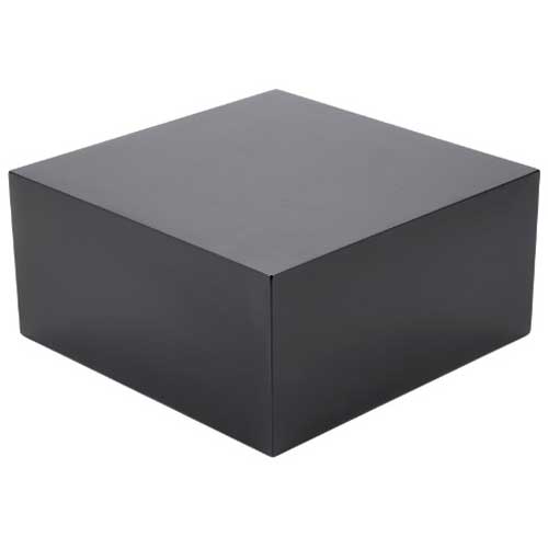 Cal Mil Midnight Bamboo Cube Riser, 12 x 12 x 6 inch.