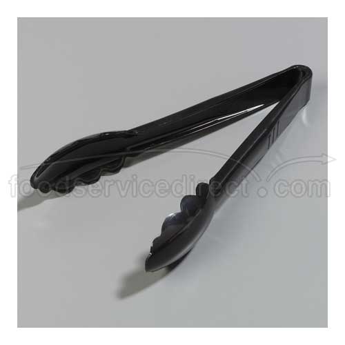 Carlisle Black Carly Clear Revolutionary Plastic Utility Tong 9 inch