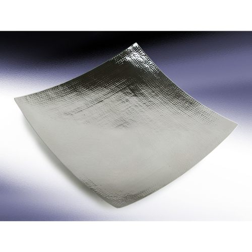 Eastern Tabletop Stainless Steel Square Edged Hammered Tray, 18 x 18 inch.