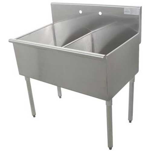 400 Series Stainless Steel Square Corner Scullery Budget Sink with 2 ...