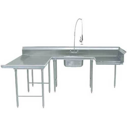 Stainless Steel U-Shape Soil Dishtable Left 120 inch ...