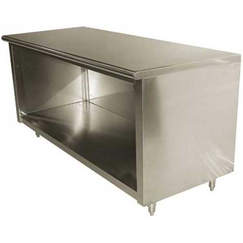 Stainless Steel Flat Top Enclosed Base Work Table - Open Base, 30X120 ...