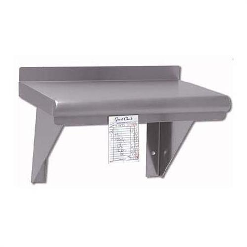 Stainless Steel Wall Shelf with Check Minder. Size: 12X96 inch.