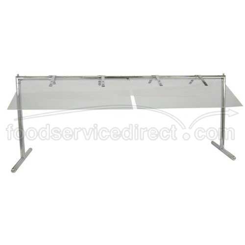 Buffet Enhancements Stainless Steel Portable Folding Sneeze Guard, 75 inch.