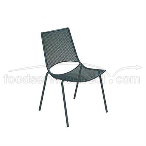 Frame Fin: Aluminum EMU Topper Outdoor Stacking Chair - Interlace Steel ...
