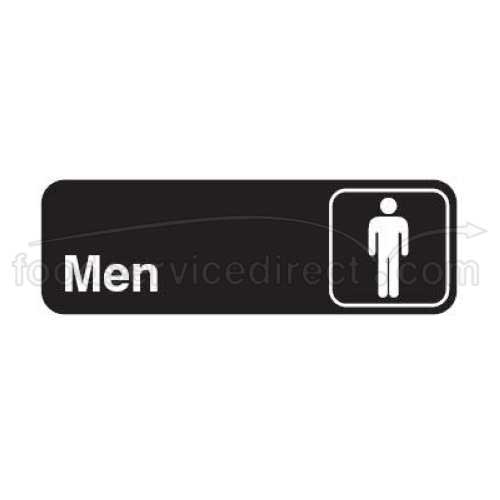 Traex White Imprint On Black Men - Sign, 3 x 9 inch.