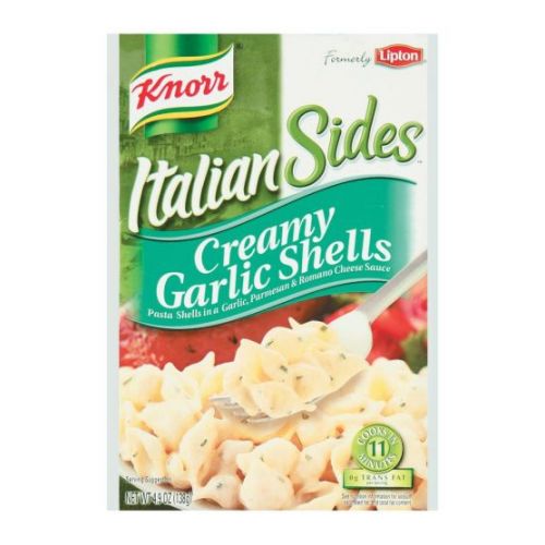 Knorr Creamy Garlic Shell Italian Sides Noodle and Sauce, 4.9 Ounce ...