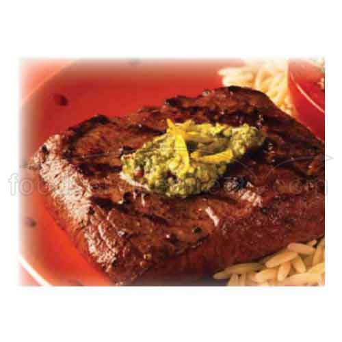 Double Red Provisions Seasoned Beef Flat Iron Steak, 6 Ounce -- 28 per case