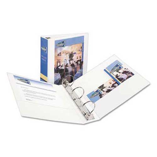 Avery Economy View Binder w/Round Rings, 11 x 8 1/2, 3 inch Cap, White