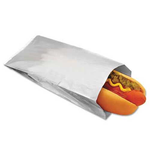 Bagcraft Papercon Foil Single-Serve Hot Dog Bags, 3 1/2 x 1 1/2 x 8 1/2 ...