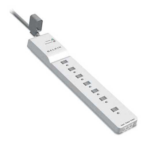 Belkin Home Series SurgeMaster Surge Protector, 7 Outlets, 12 ft Cord ...