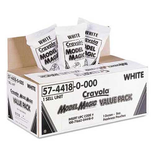 Crayola Model Magic Modeling Compound, 8 oz, White, 6 lbs.