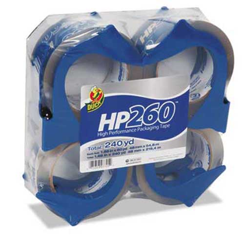 Duck HP260 Packaging Tape w/Dispenser, 1.88 inch x 60yds, 3 inch Core ...