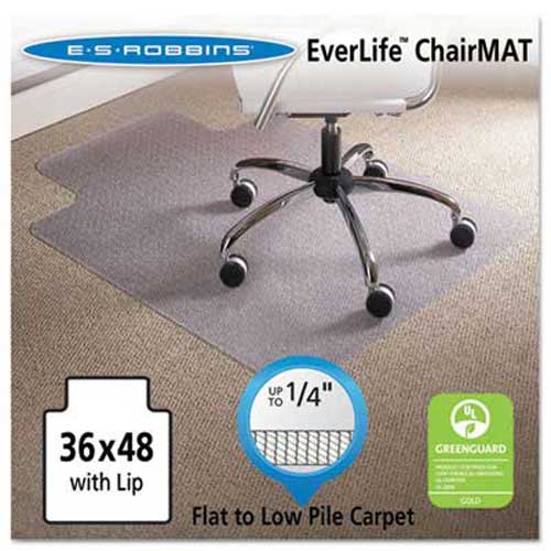 ES Robbins 36 x 48 Lip Chair Mat, Task Series AnchorBar for Carpet up to 1/4 inch