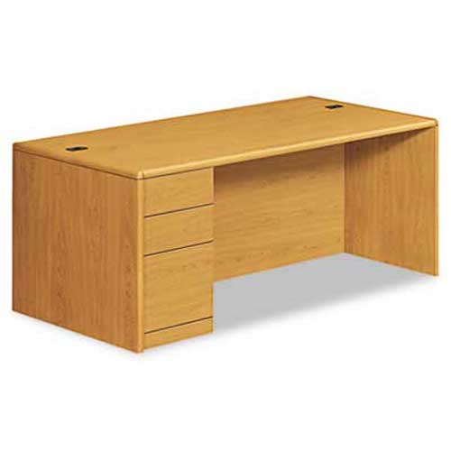 HON 10700 Series Single Pedestal Desk, Full Left Pedestal, 72 x 36 x 29 ...