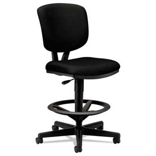 HON Volt Series Adjustable Task Stool, Black Fabric | FoodServiceDirect ...