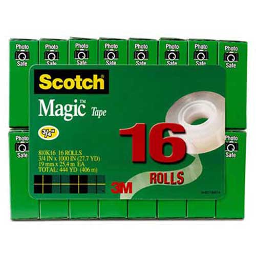 Scotch Magic Tape Value Pack, 3/4 inch x 1000 inch, 1 inch Core, Clear ...
