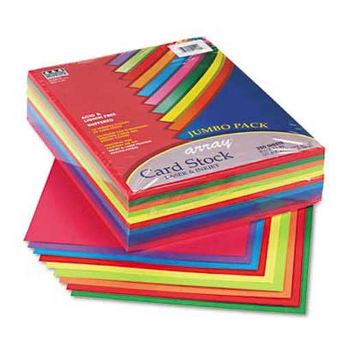 Pacon Array Card Stock, 65 lbs., Letter, Assorted Lively Colors, 250 ...