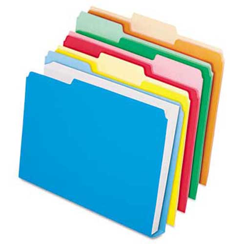 Pendaflex DoubleStuff File Folders, 1/3 Cut, Letter, Assorted, 50/Pack ...