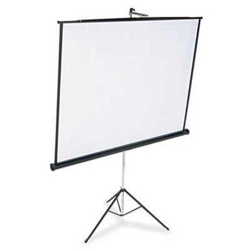 Quartet Portable Tripod Projection Screen, 70 x 70, White Matte, Black ...