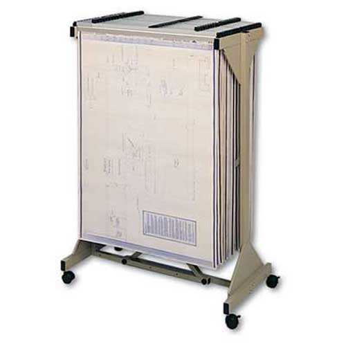 Safco Mobile Plan Center Sheet Rack, 18 Hanging Clamps, 43 3/4 x 20 1/2 ...
