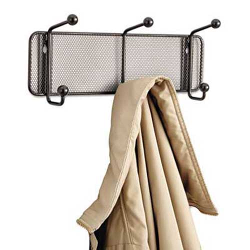 Safco Onyx Mesh Wall Racks, 3 Hook, Steel | FoodServiceDirect.com ...