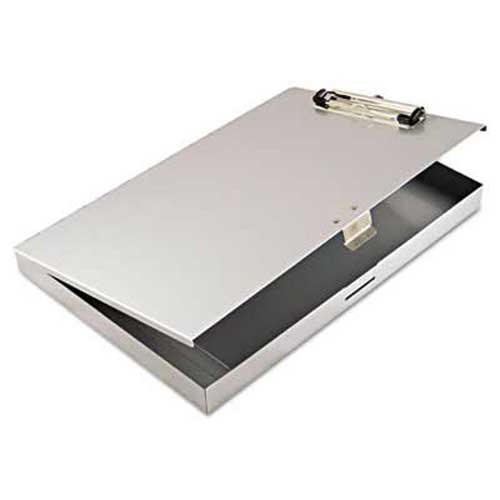 Saunders Storage Clipboard, 1/2 inch Capacity, 8-1/2w x 12h, Gray