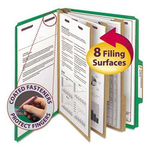 Smead 3 inch Expansion Classification Folder, 2/5 Cut, Letter, 8 ...