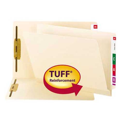 Smead Reinforced End Tab Fastener Folder, Two Fasteners, Letter, Manila ...