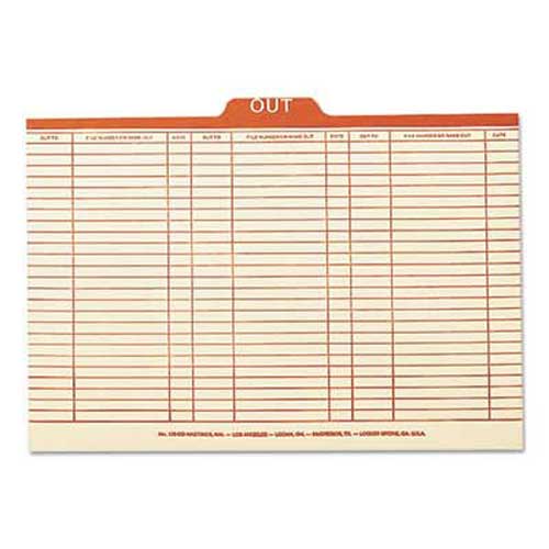 Smead Charge-Out Record Guides, 1/5, Red inchOUT inch Tab, Manila ...