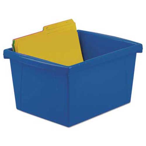 Storex Storage Bins, 10 x 12 5/8 x 7 3/4, 4 Gallon, Assorted Color, Plastic