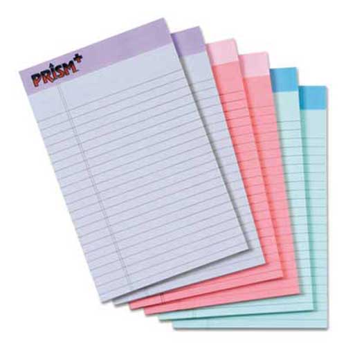 TOPS Prism Plus Colored Legal Pads, 5 x 8, Pastels, 50 Sheets, 6 Pads ...