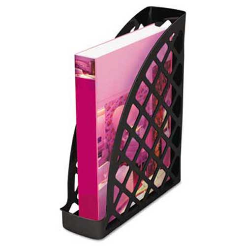Universal Recycled Plastic Magazine File, 11 3/4 x 3 x 9 1/2, Black