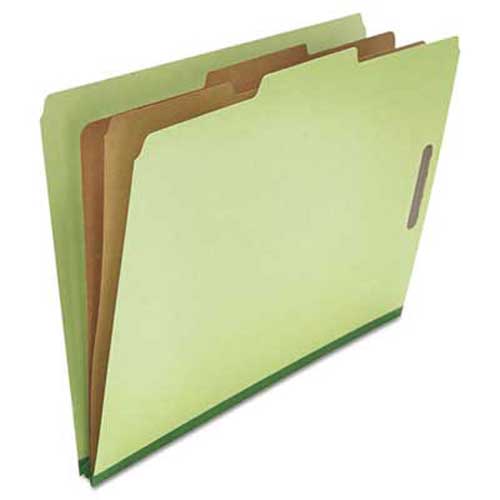 Universal Pressboard Classification Folder, Legal, Six-Section, Green ...