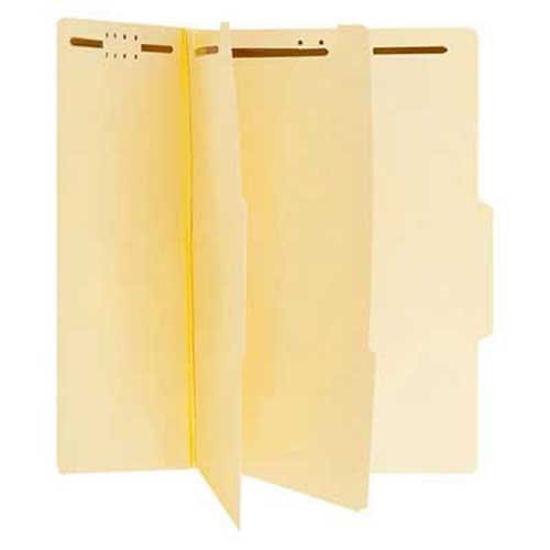 Universal Manila Classification Folders, Letter, Six-Section, 15/Box