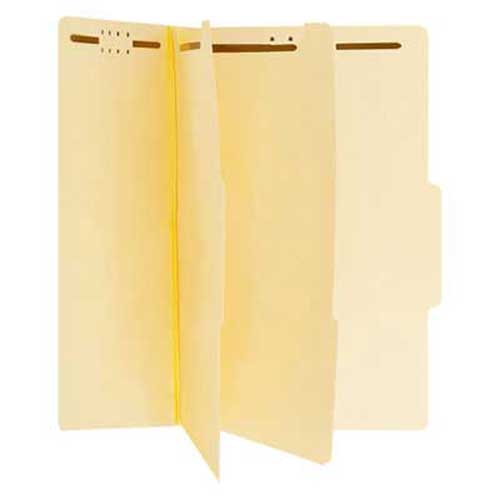 Universal Manila Classification Folders, Legal, Six-Section, 15/Box