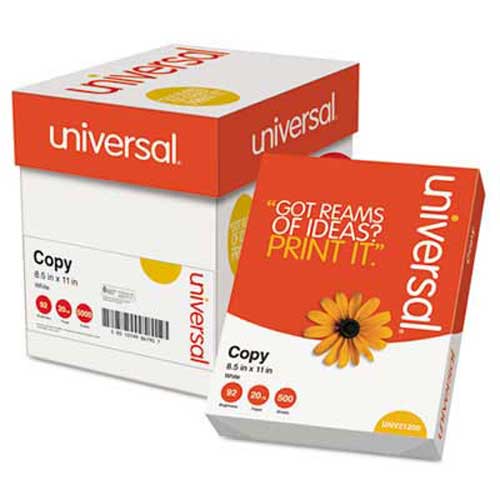 Universal Copy Paper Convenience Carton, 92 Brightness, 20lb, 8-1/2 x ...
