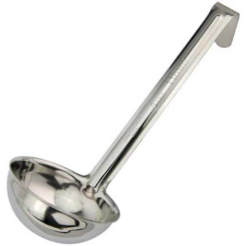Winco Stainless Steel One Piece Ladle with 6 inch Short Handle, 4 Ounce ...