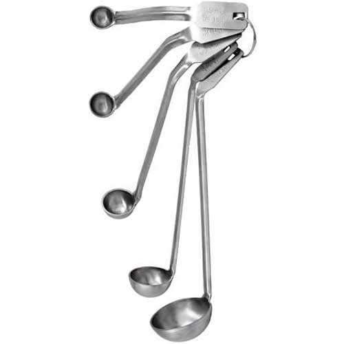Winco Stainless Steel 5 Piece Measuring Mini Ladle Set -- 12 set per case.