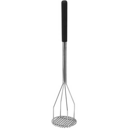 Winco Stainless Steel Round Potato Masher with Plastic Handle, 5x 24 1/ ...