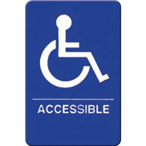 Winco Braille Accessible Information Sign, 6 x 9 inch -- 12 per case.