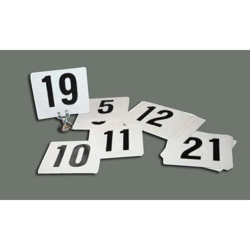 Winco Plastic Table Numbers - 1 to 100 Numbers, 4 x 3 3/4 inch -- 1 set.