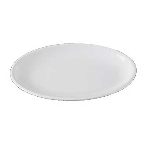 Yanco Melamine Oval White Coupe Platter, 10 inch Length x 7 inch Width ...